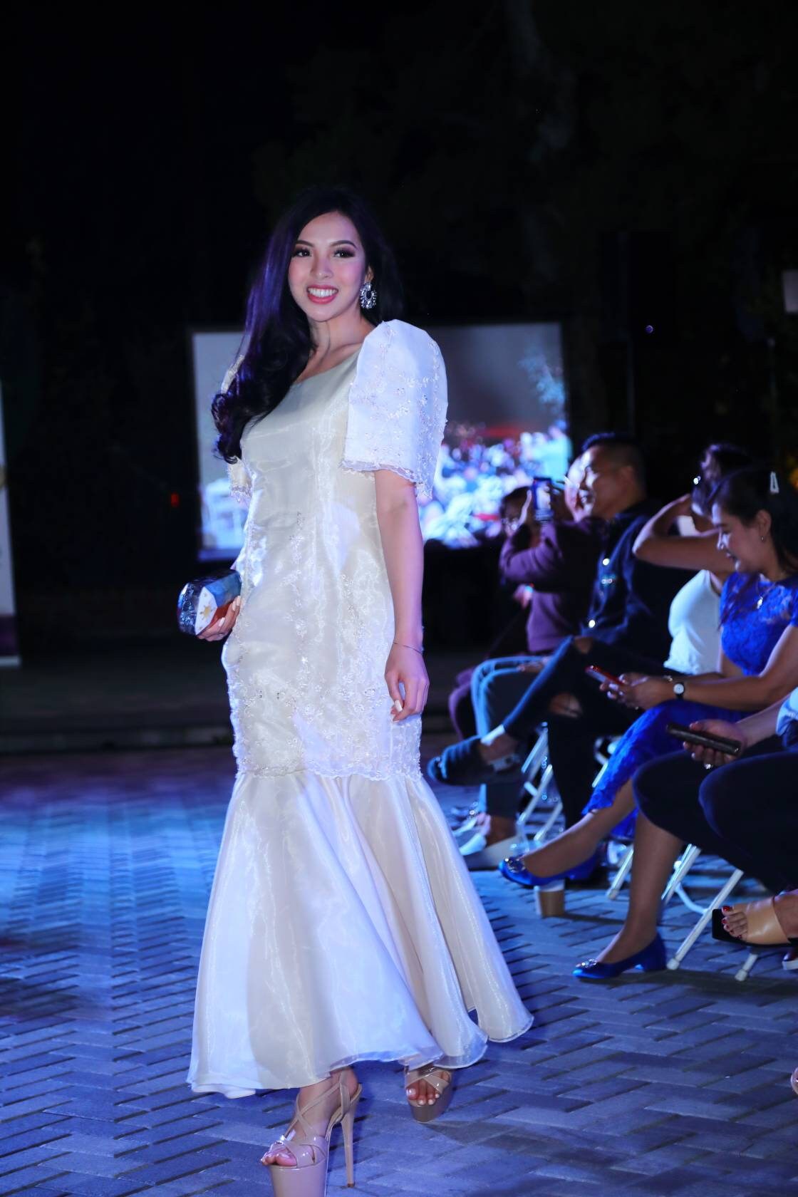 FILIPINIANA DRESS Embroidered And Beaded Mestiza SERPENTINA Gown