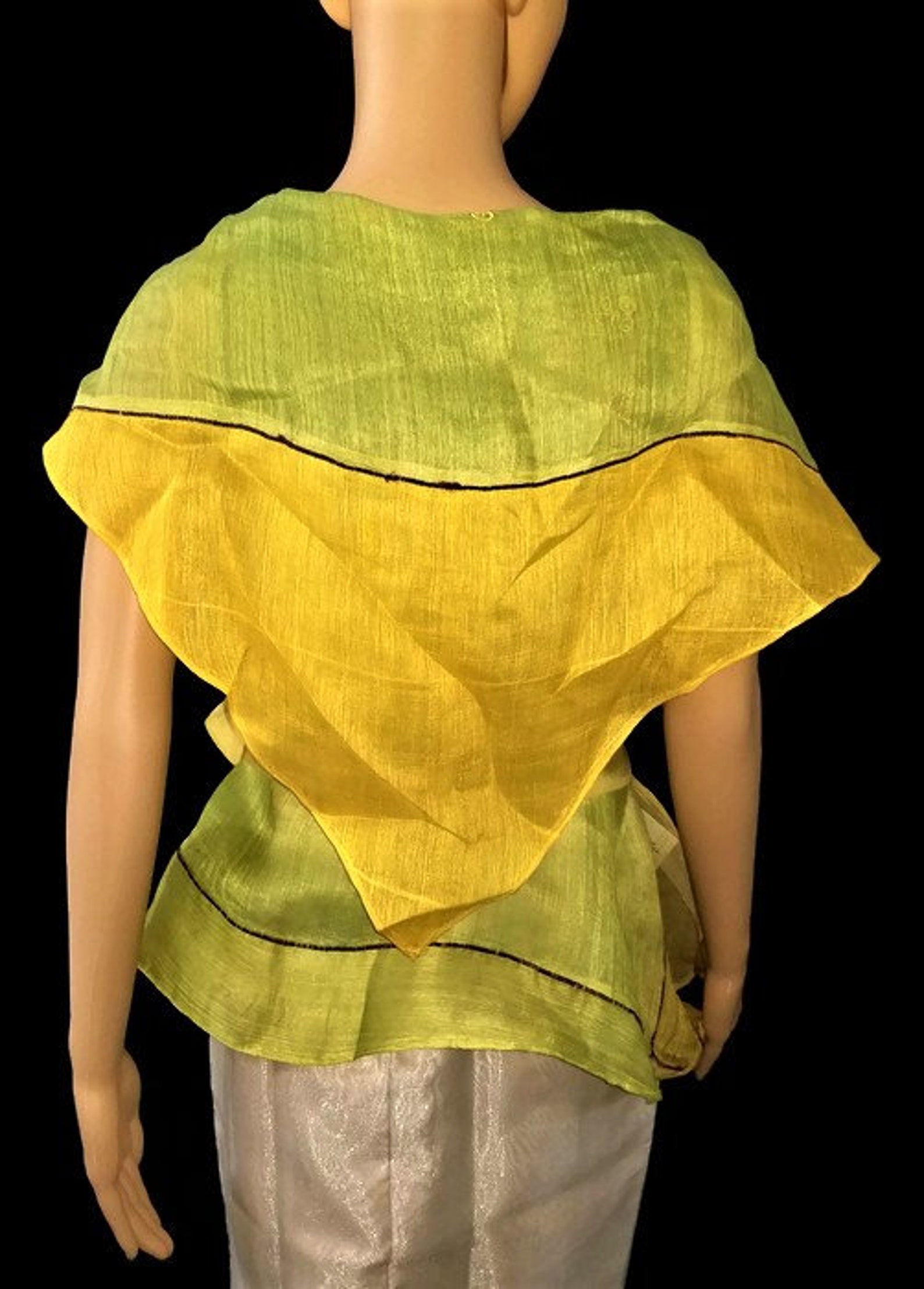 Modern FILIPINIANA PINYA fiber Panuelo Multicolor Philippine | Etsy