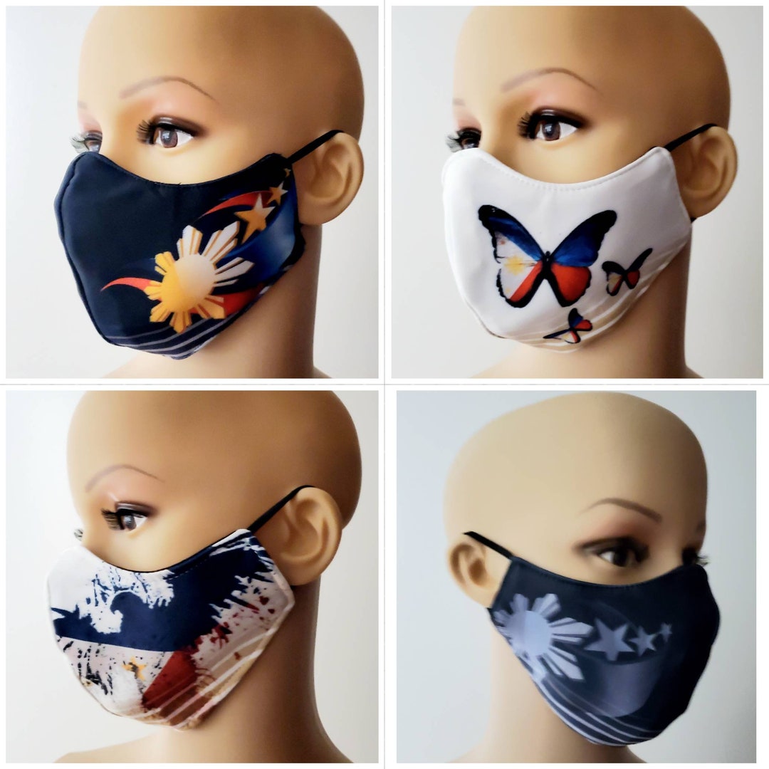 FACE MASK Filipino We Heal as One Philippine Flag Neoprene With Pocket ...