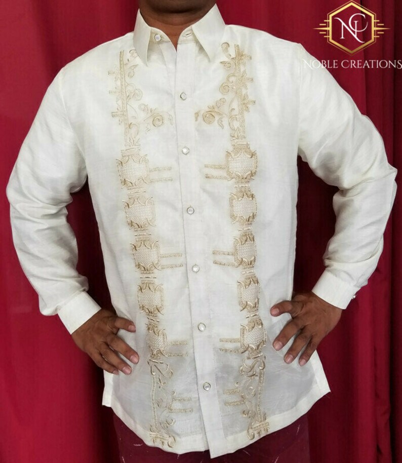 BARONG TAGALOG Full Open Embroidered Filipino National Costume | Etsy
