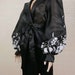 FILIPINIANA Jusi Fabric Hand Painted BISHOP SLEEVE Jacket Barong ...