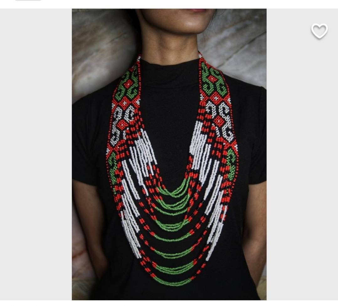 FILIPINIANA Ethnic Manobo T'boli 8-layered Traditional Bead Necklace ...
