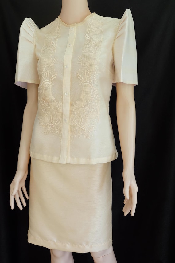 Modern FILIPINIANA Ladies BARONG TAGALOG Blouse In Mestiza | Etsy