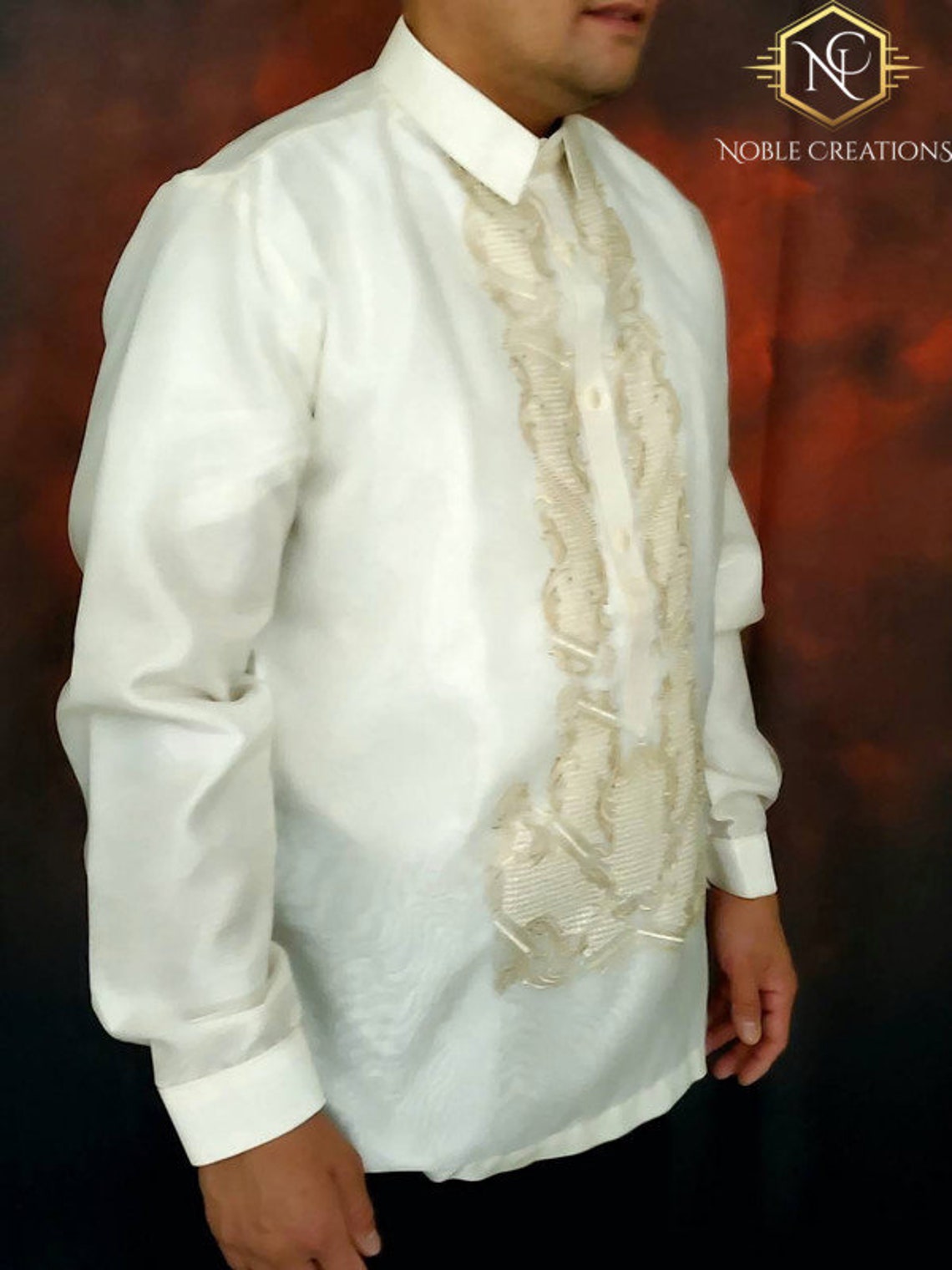 BARONG TAGALOG Filipino National Costume FILIPINIANA Formal Dress for ...