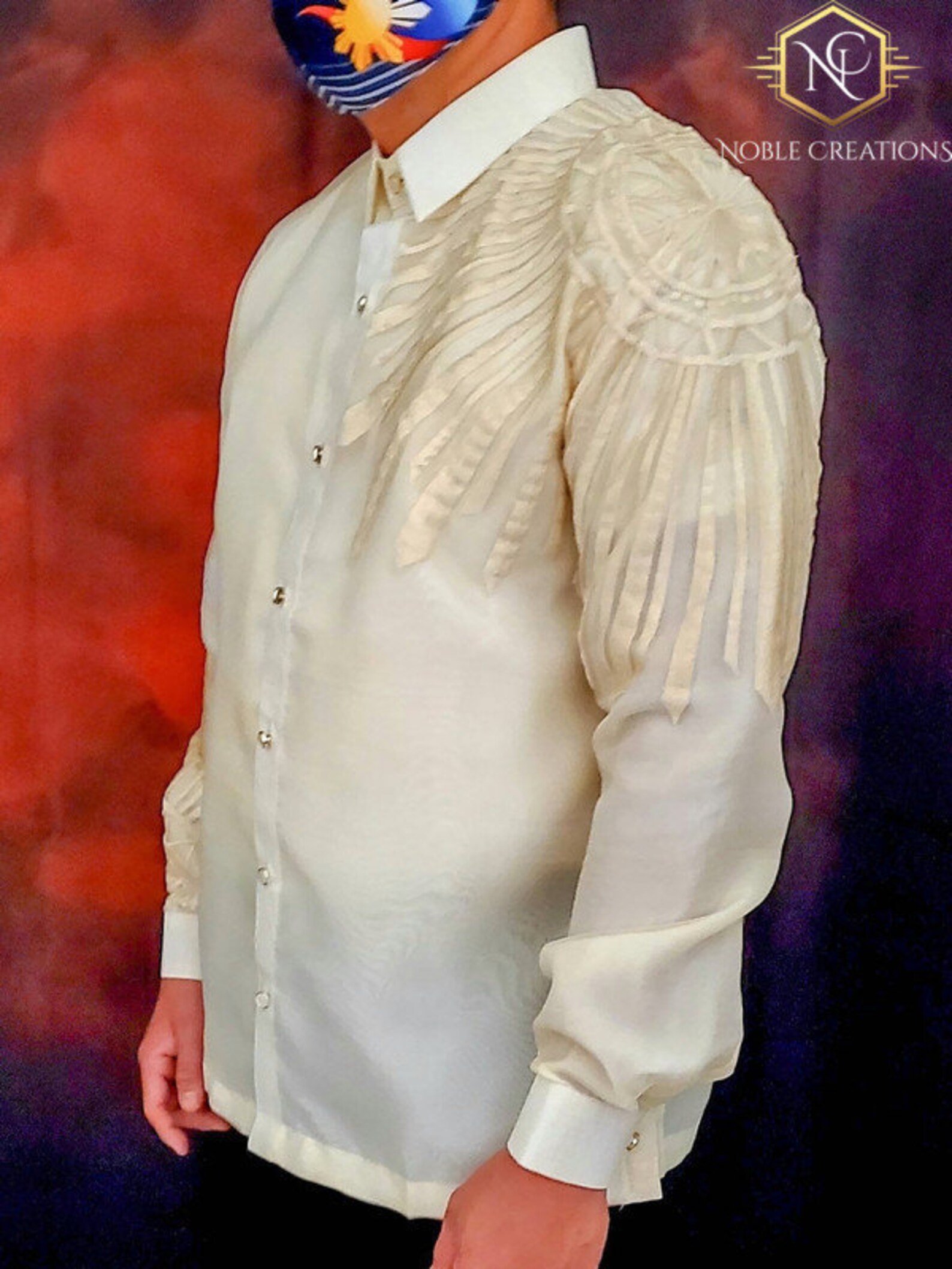 Barong Tagalog SINAG Style With Inner Lining Filipino National - Etsy