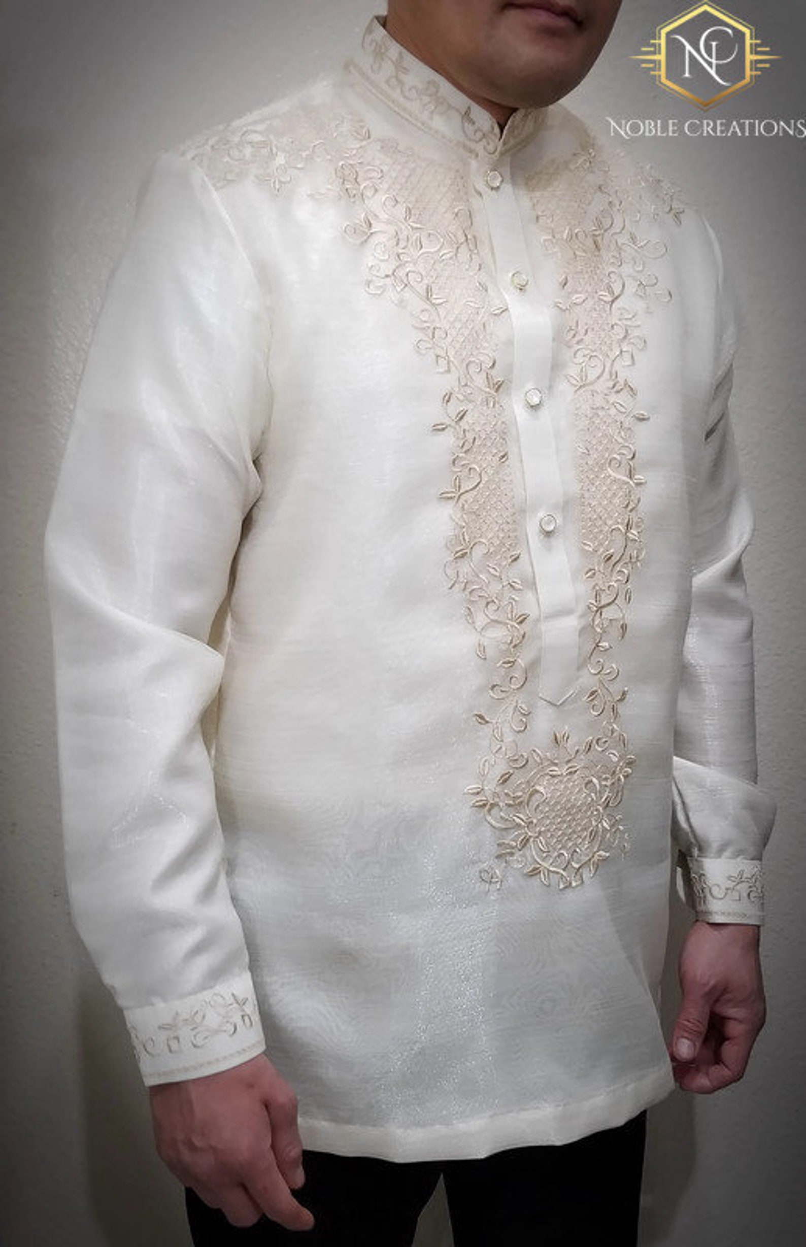 BARONG TAGALOG ARMAN1 Style With Inner Lining Filipino National Costume ...