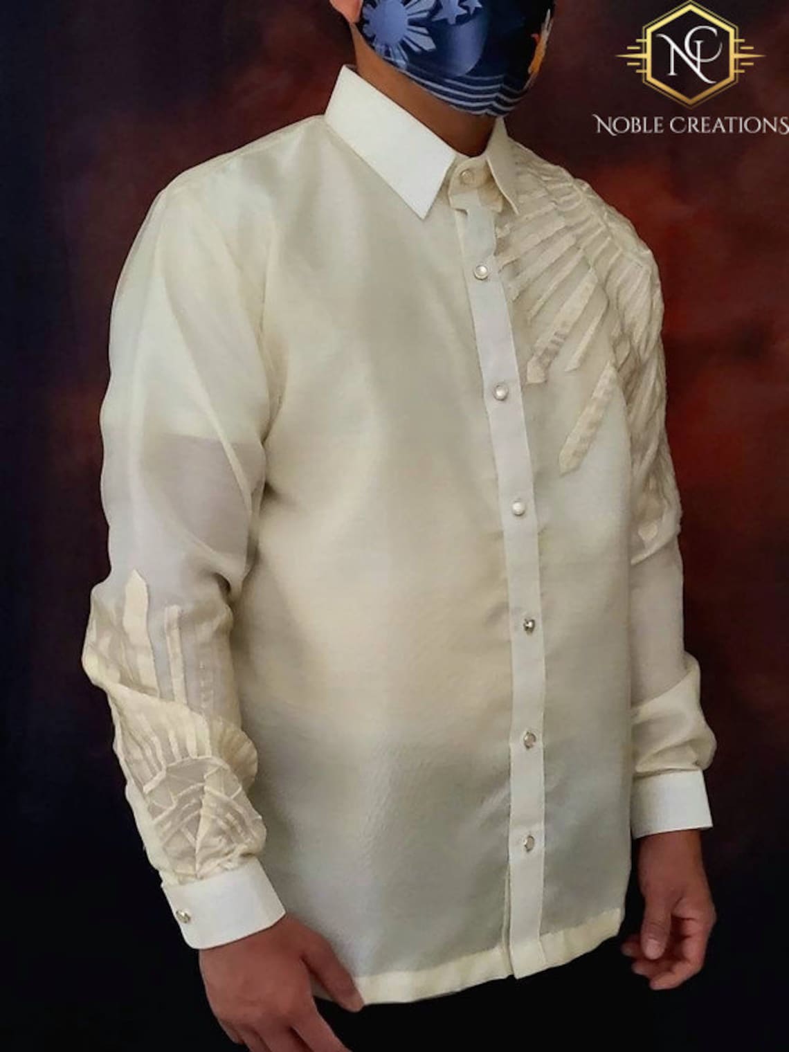 Barong Tagalog SINAG Style With Inner Lining Filipino National - Etsy