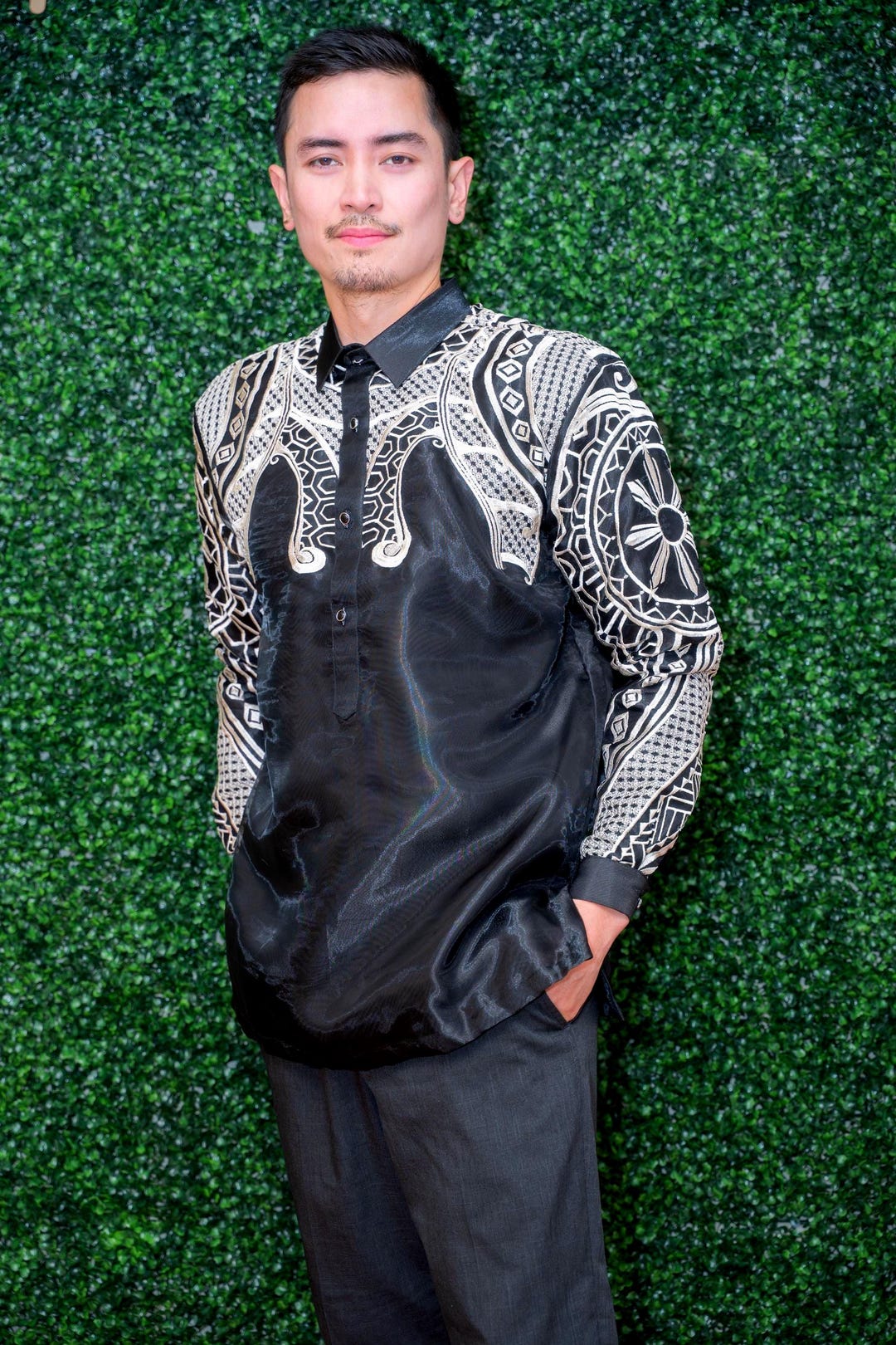 Barong Tagalog TRIBAL Style With Inner Lining Filipino National Costume ...