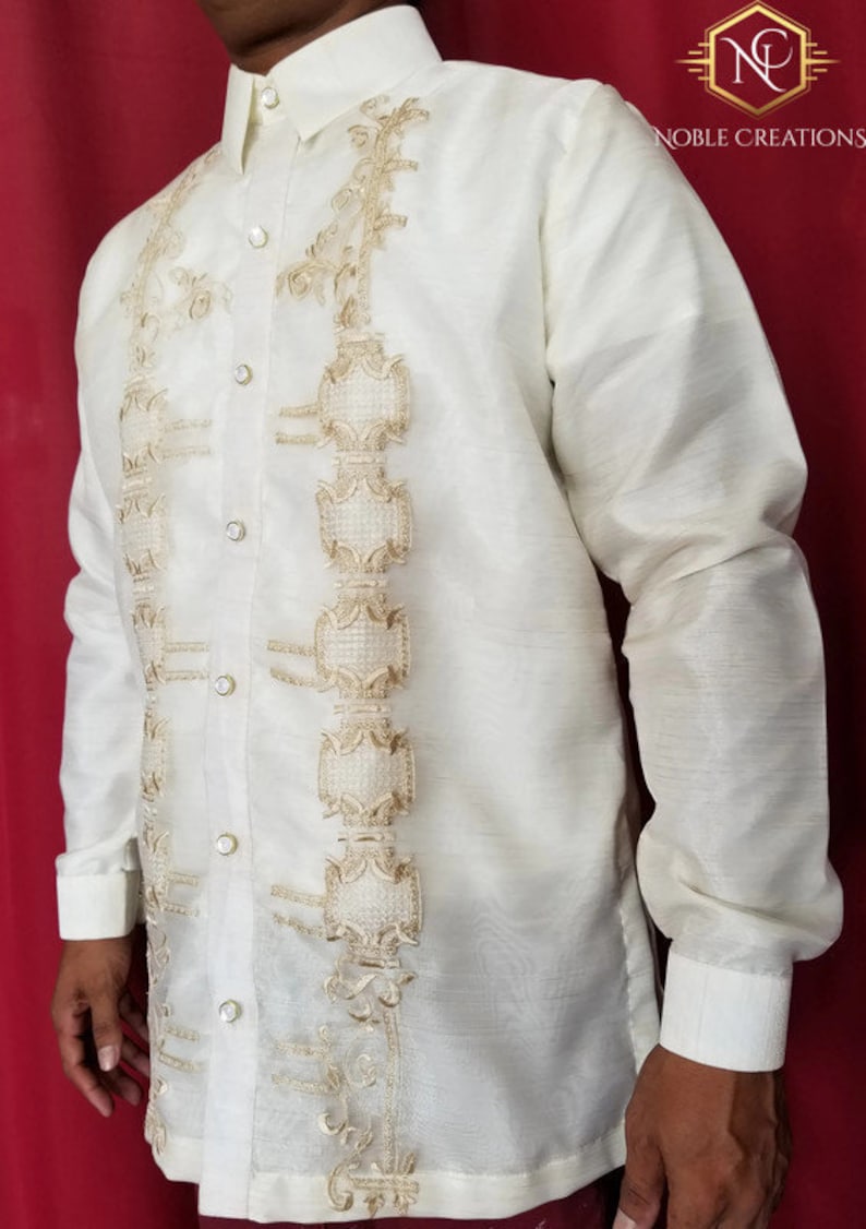 BARONG TAGALOG Full Open Embroidered Filipino National Costume | Etsy