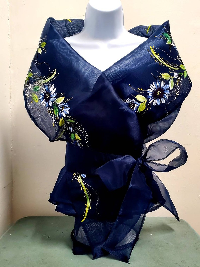 FILIPINIANA Hand-painted WRAP BLOUSE Barong Tagalog Philippine National ...