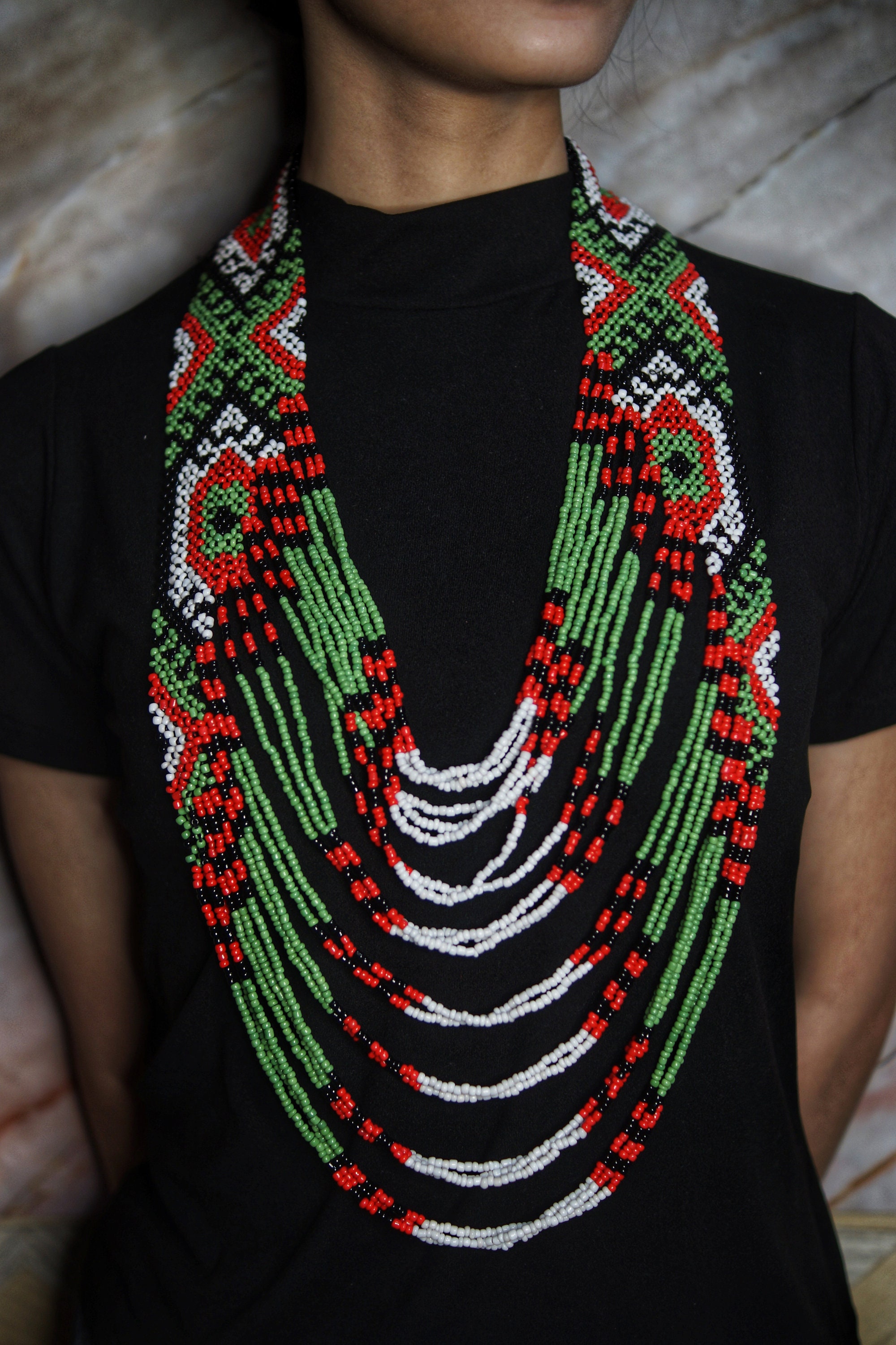 FILIPINIANA Ethnic Manobo T'boli 8-layered Traditional Bead Necklace ...