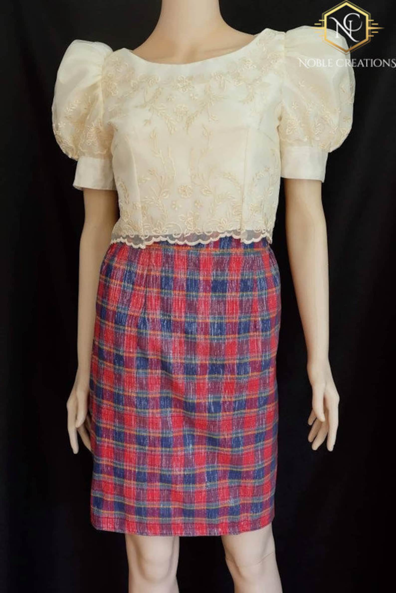 FILIPINIANA EMBROIDERED KIMONA With Puff Sleeves Maria Clara - Etsy