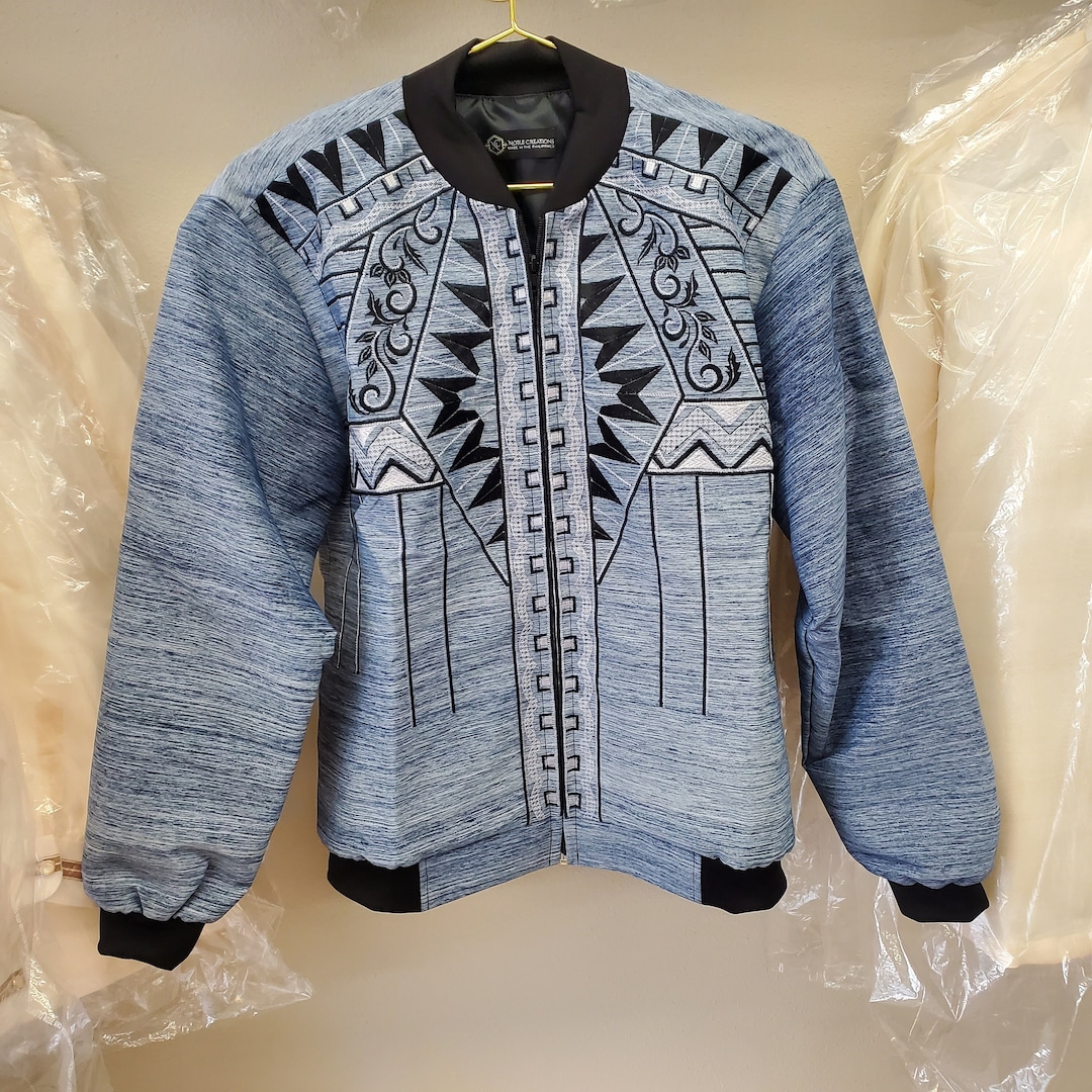 BOMBER BARONG JACKET Filipino National Costume Filipiniana Lumban ...