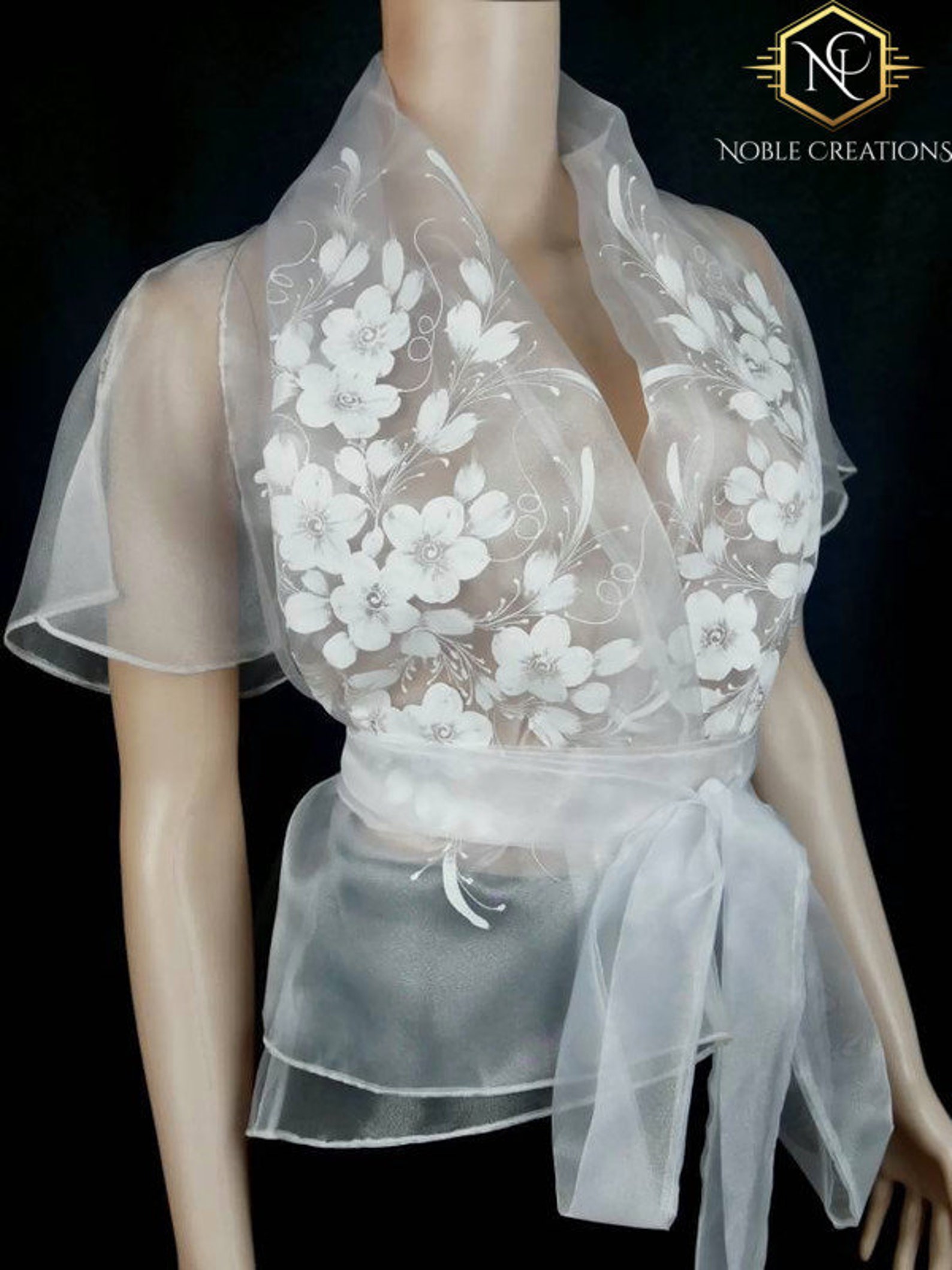 FILIPINIANA Hand-painted WRAP JACKET Barong Tagalog Philippine - Etsy