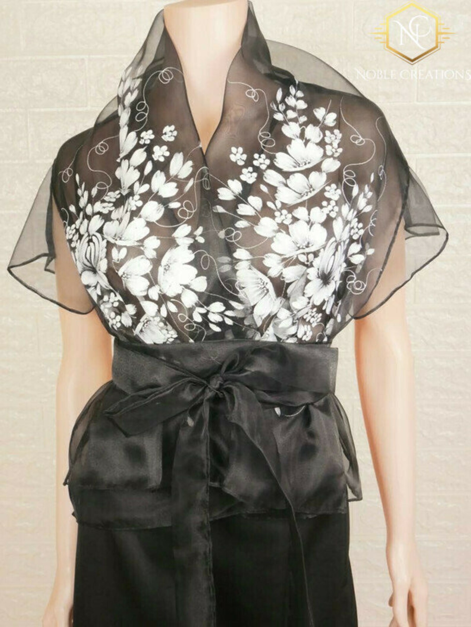 FILIPINIANA Hand-painted WRAP JACKET Barong Tagalog Philippine - Etsy ...