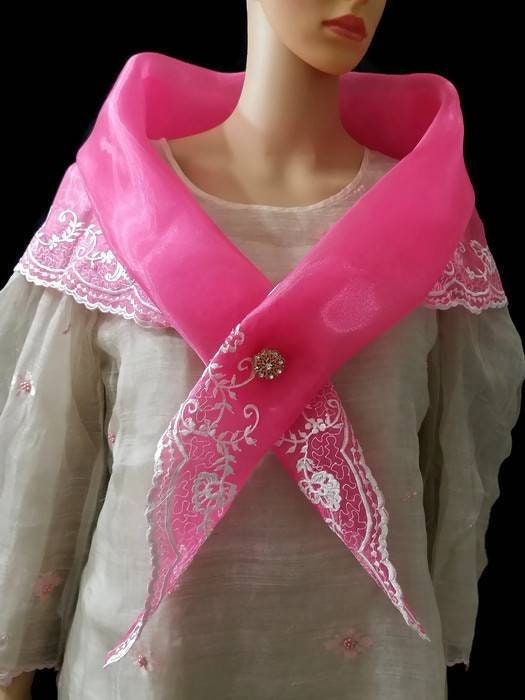 FILIPINIANA ALAMPAY EMBROIDERED Philippine Barong Tagalog Maria Clara ...