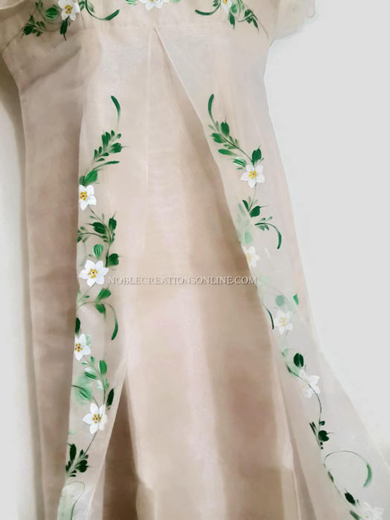 FILIPINIANA DRESS Hand-painted Off-shoulder Gown Philippine National ...