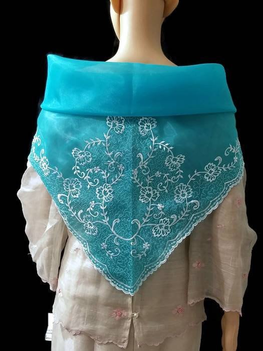 FILIPINIANA ALAMPAY Embroidered Philippine Barong Tagalog Maria Clara ...