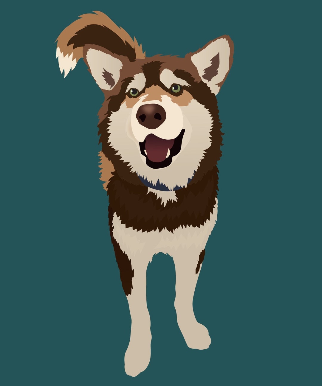 Custom Pet Portrait-digital Pet Art Cat Illustration Dog Drawing - Etsy