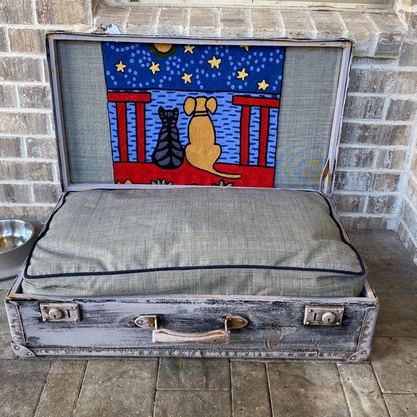 Suitcase Pet Bed - Etsy