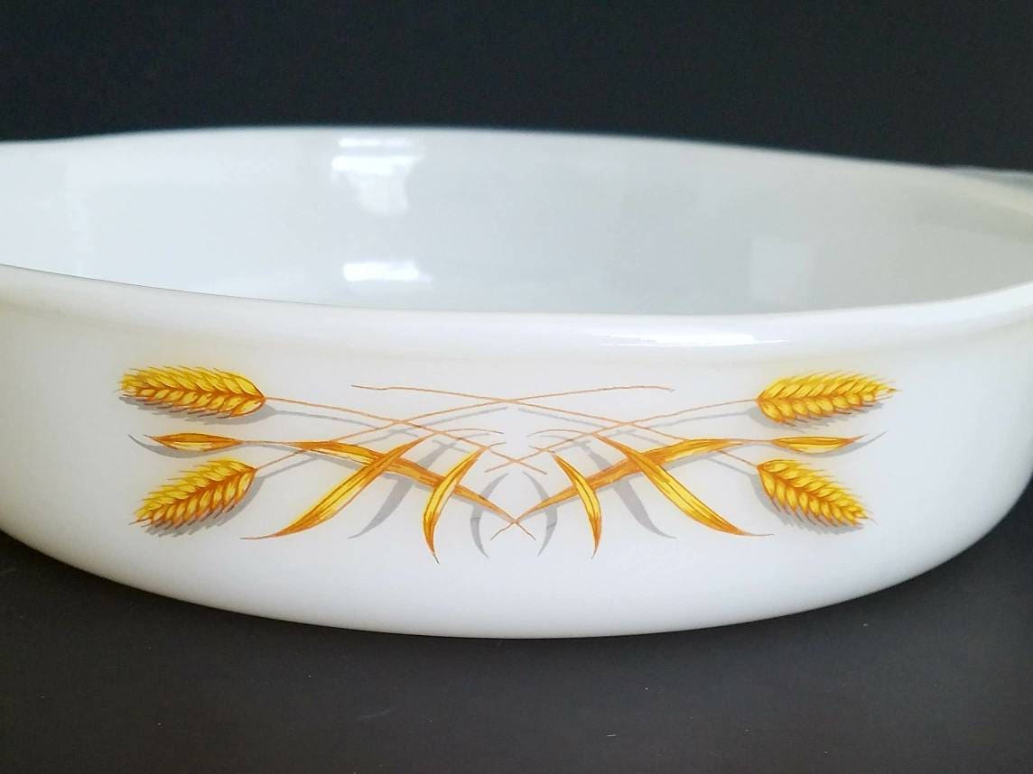 Fire King Wheat Pattern Cake Pan With Handles 1962-1966 - Etsy