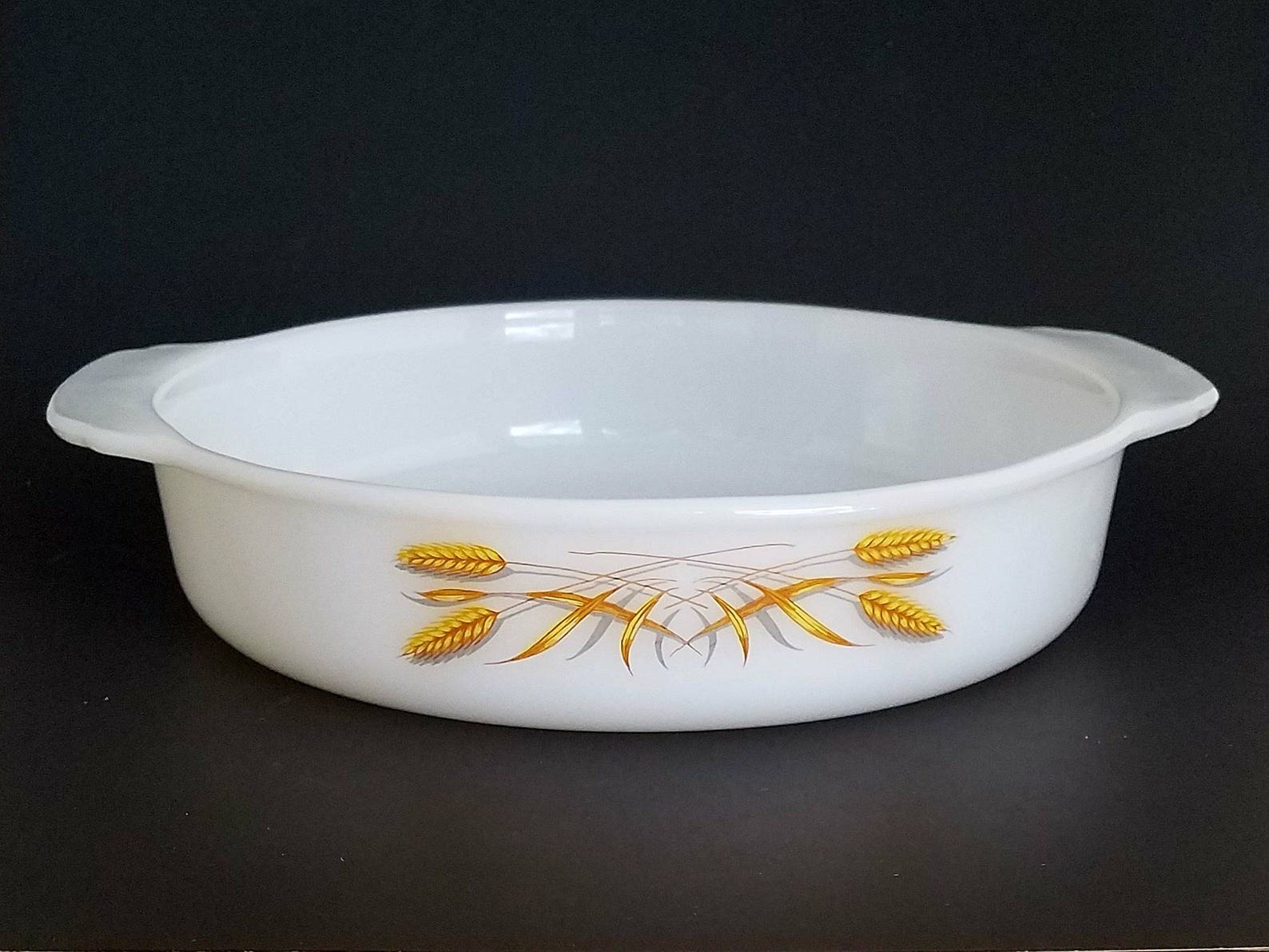 Fire King Wheat Pattern Cake Pan With Handles 1962-1966 - Etsy
