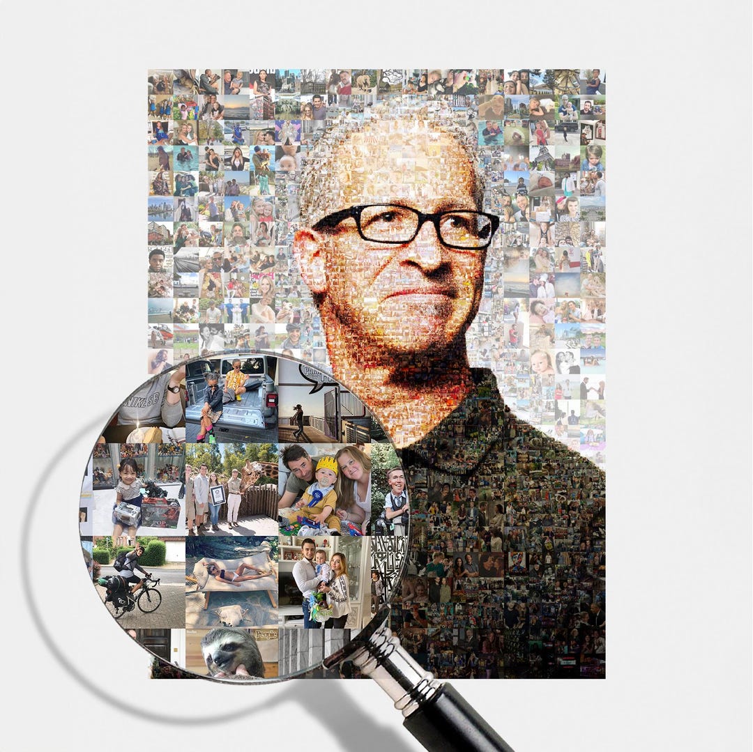 Gift for Colleague Photo Collage Mosaic - Personalized Office Memory ...