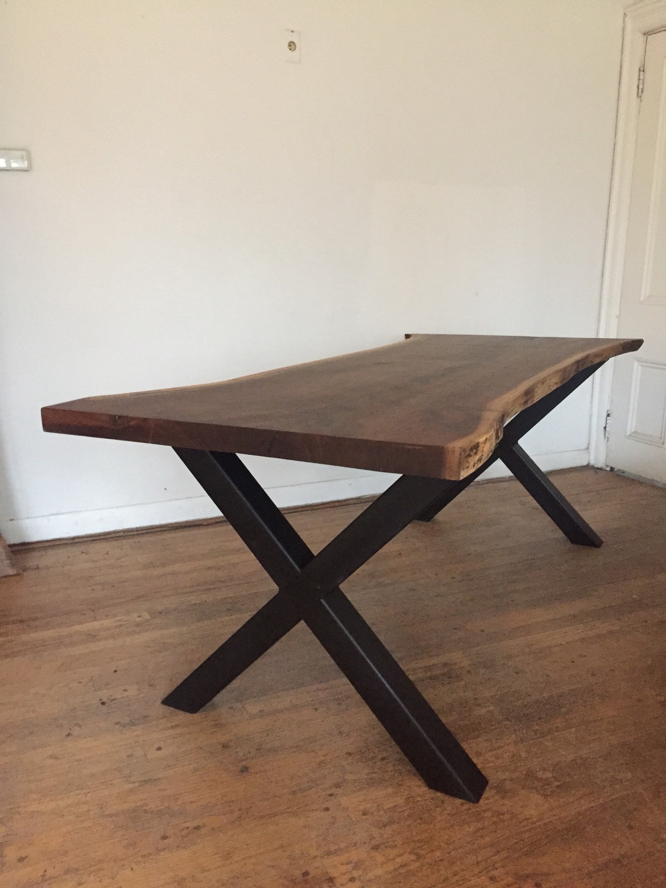 Walnut Dining Table With X Legs | Etsy