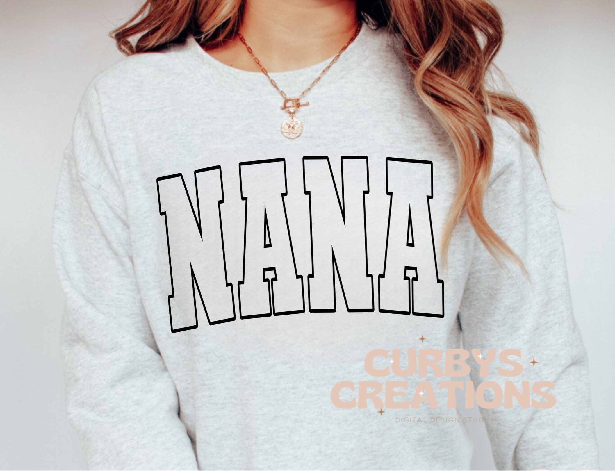 Nana Varsity Big Letters Grandma Name Png Digital Design Sublimation ...