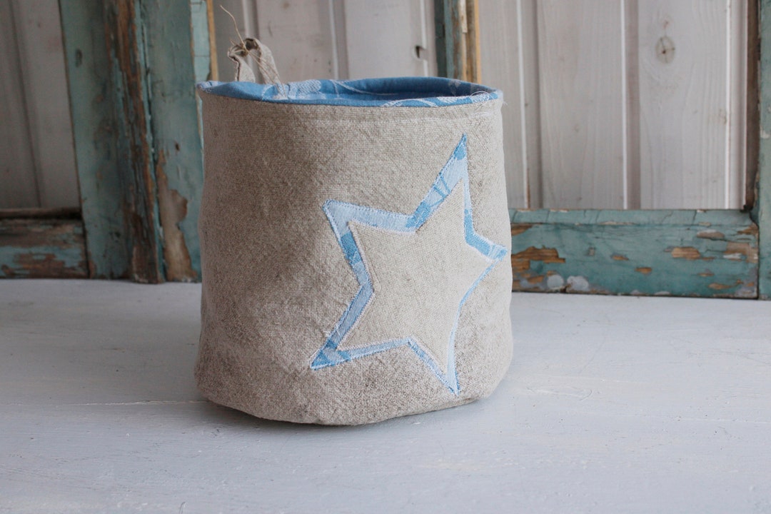 Hanging Utensil Silo Storage Hanging Bag Vintage Baker's Linen Brocante ...