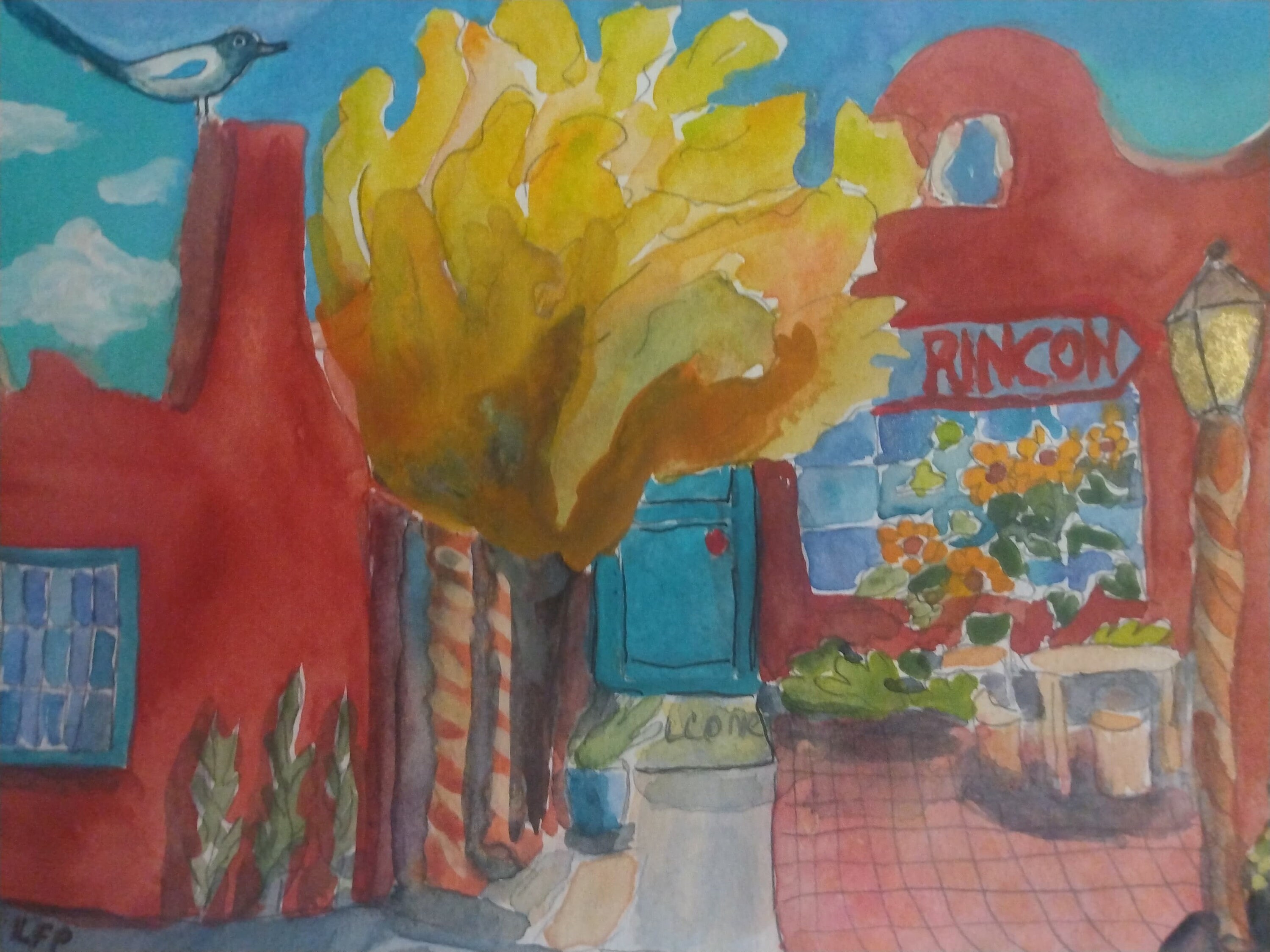 Fall Colors at El Rincon, Taos ORIGINAL Watercolor Taos Art Santa Fe ...