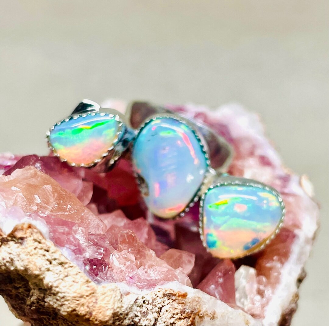 Trio of Delicious Ethiopian Opals Layered on Individual - Etsy