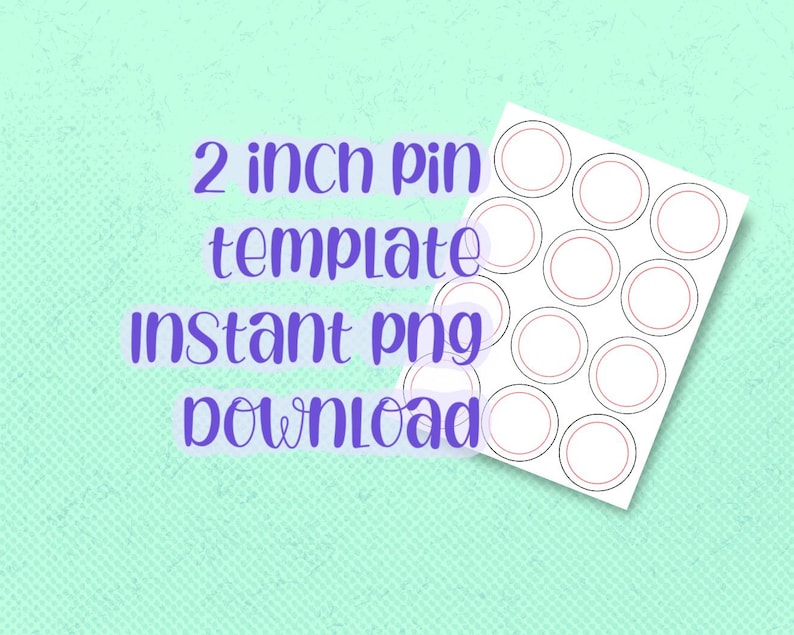 Instant Download Template for Making 2 Inch Buttons - Etsy