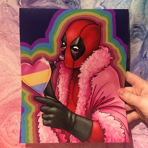 Pretty Deadpool - Marvel Inspired Print - Etsy
