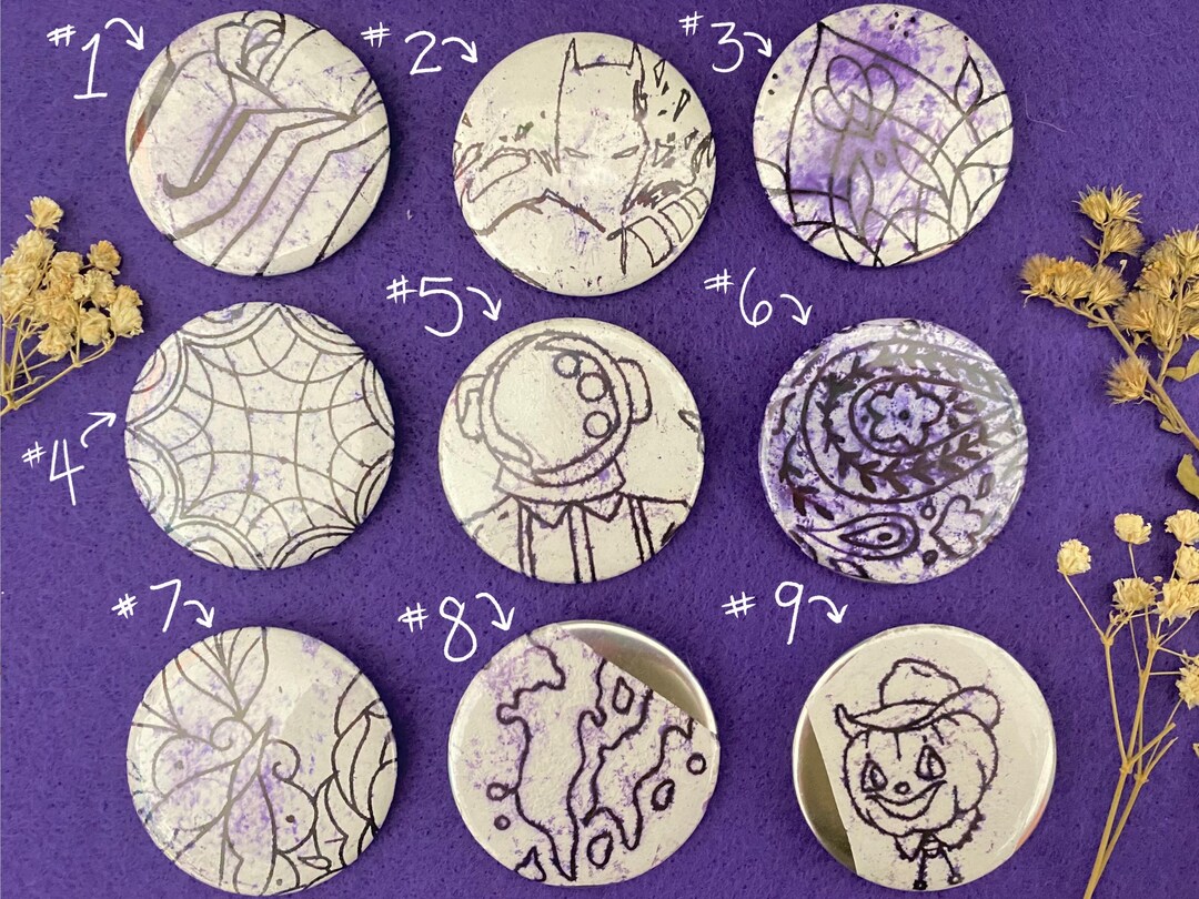 Tattoo Stencil Pins — Real Tattoo Stencil Paper 2” Pin Back Buttons - Etsy