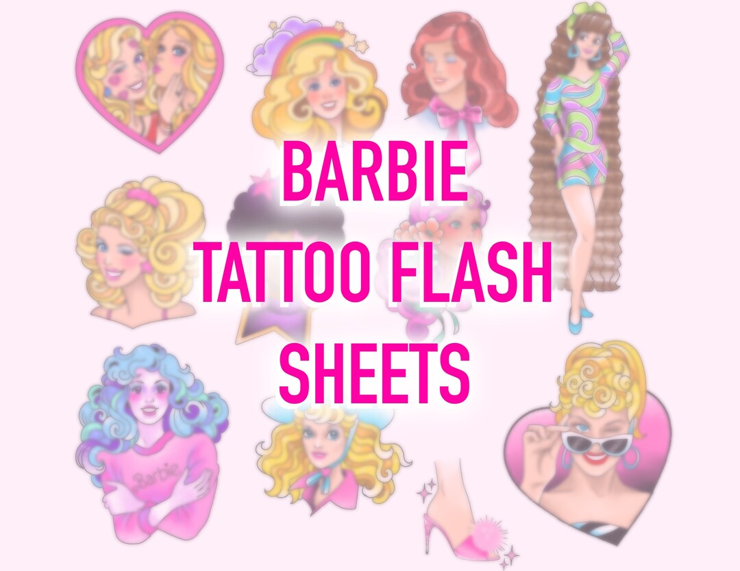 Barbie Flash Sheets — Digital Download by and for Professional Tattoo ...