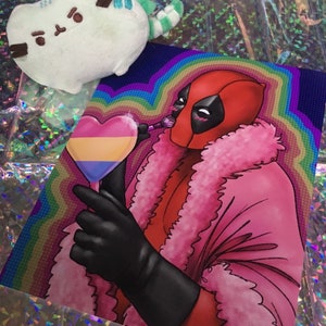 Pretty Deadpool - Marvel Inspired Print - Etsy