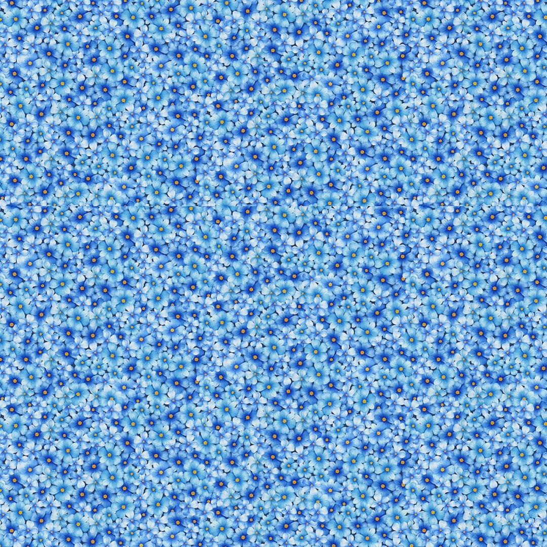 Bee Kind CD3261-BLUE Blue Packed Mini Floral | Timeless Treasures ...