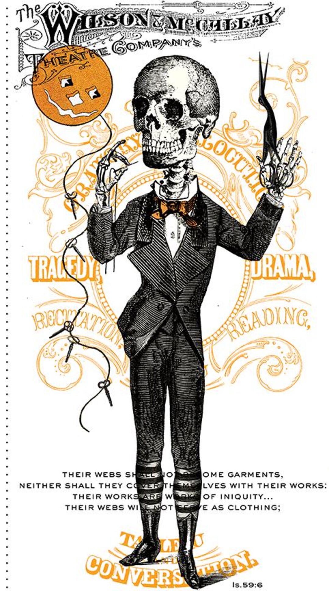 Costume Maker's Halloween Quilt Panel Skeleton Theater : Riley Blake ...