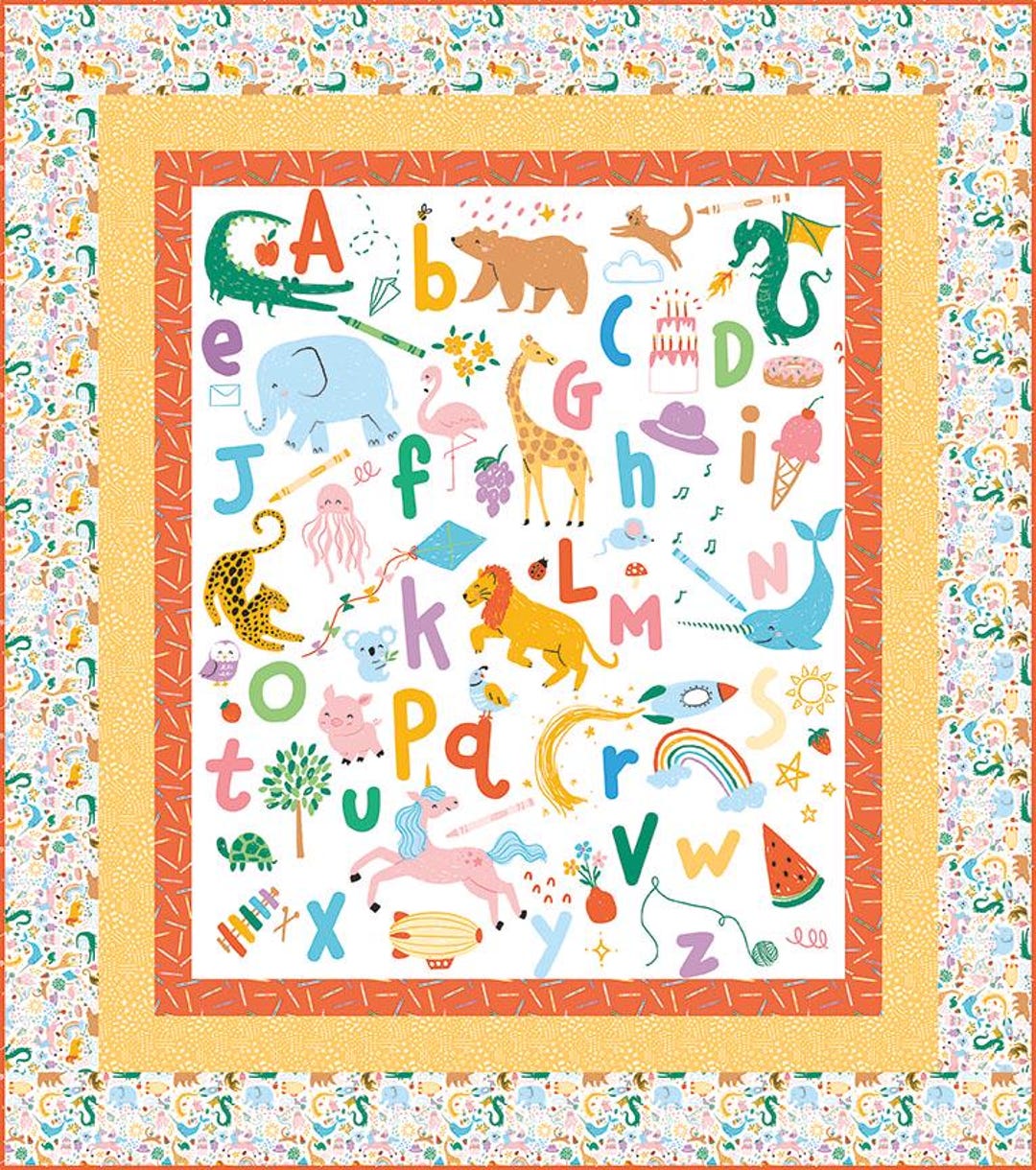Crayon Panel Quilt Kit: Riley Blake Fabric, Printed Pattern Included - Etsy