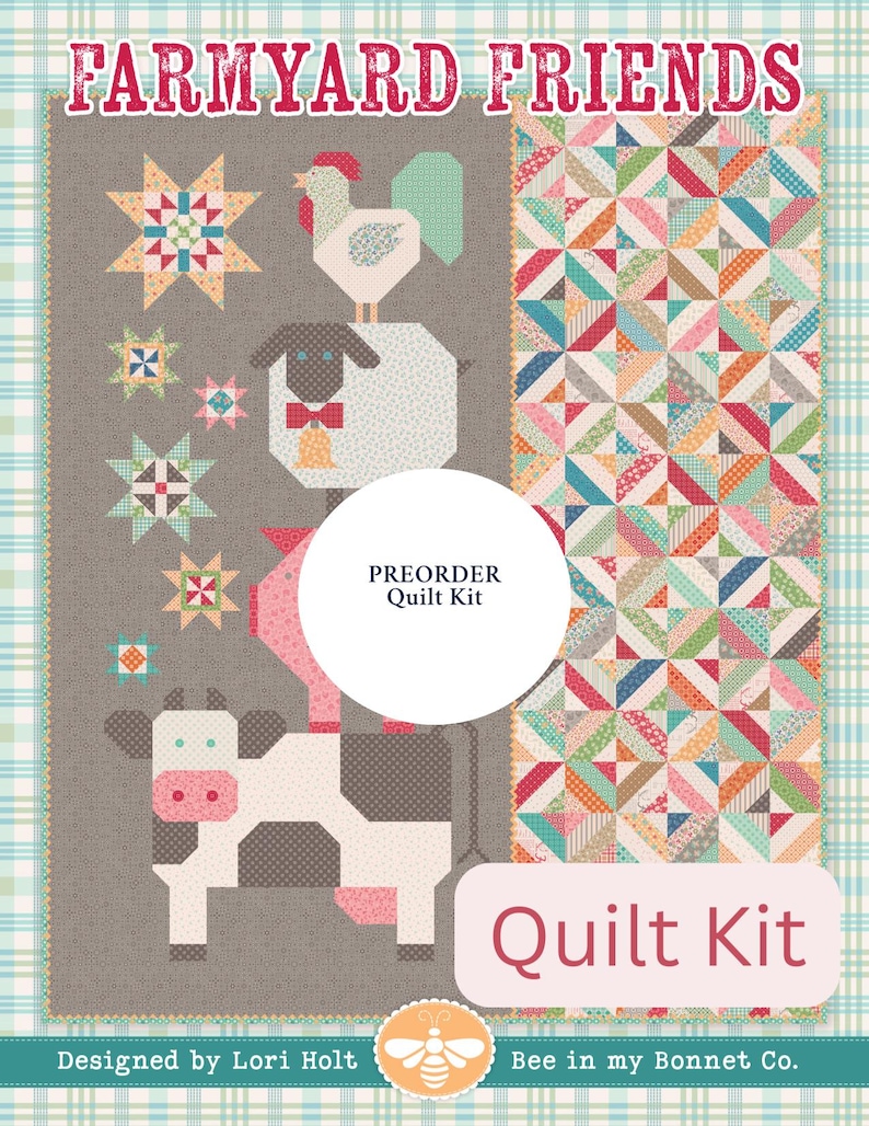 Farmyard Friends Quilt Kit | Lori Holt | Riley Blake Designs | Pattern ...