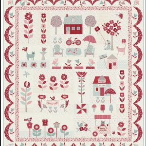 My Summer House Quilt Pattern: Appliqué Summer Quilting Project - Etsy
