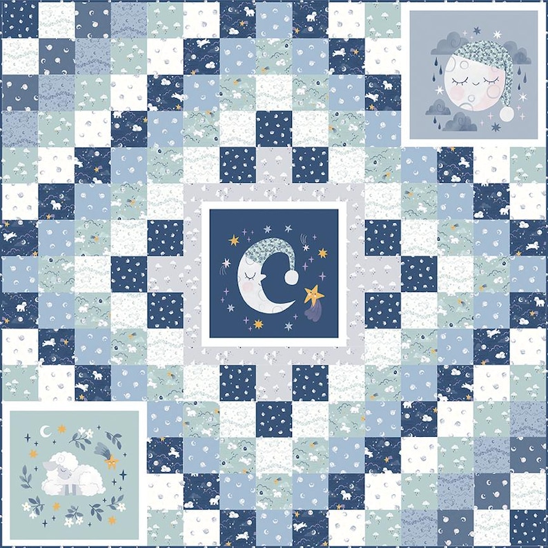 Sleep Tight Little Star Quilt Panel Kit | Riley Blake | Quilting Cotton ...