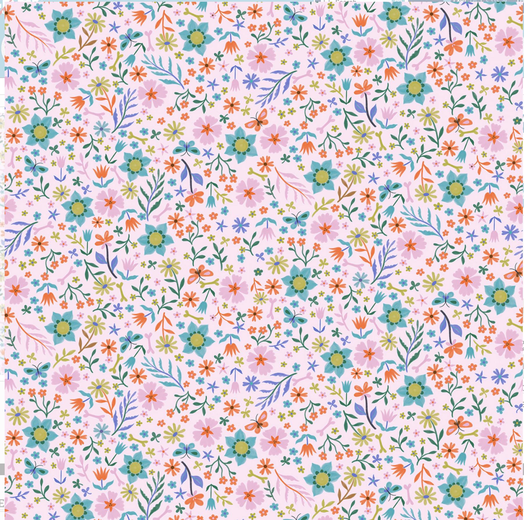 Ruff Day Blush Heavy Petal Fabric | Dear Stella Cotton - Etsy