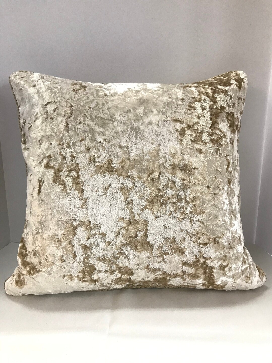 Sumptuous Neutral Crushed Velvet Decorative Pillow - Etsy