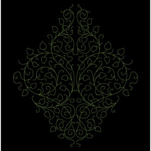 Beautiful Vine Embroidery Design 7.10" X 8.0" (180mm X 203mm) - Etsy