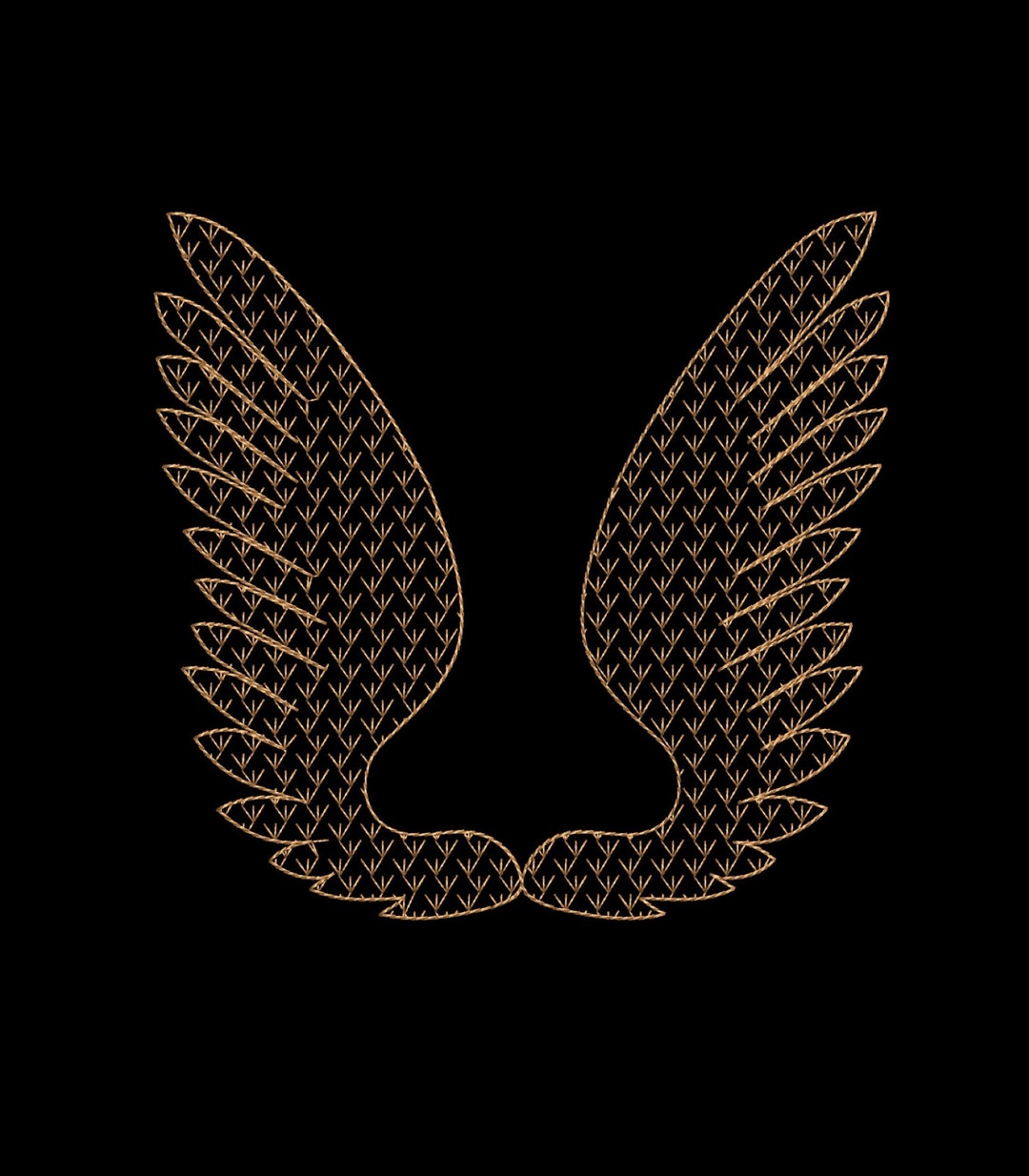 Angel Wings Machine Embroidery Design- Approximately 4.75" X 5.0 ...