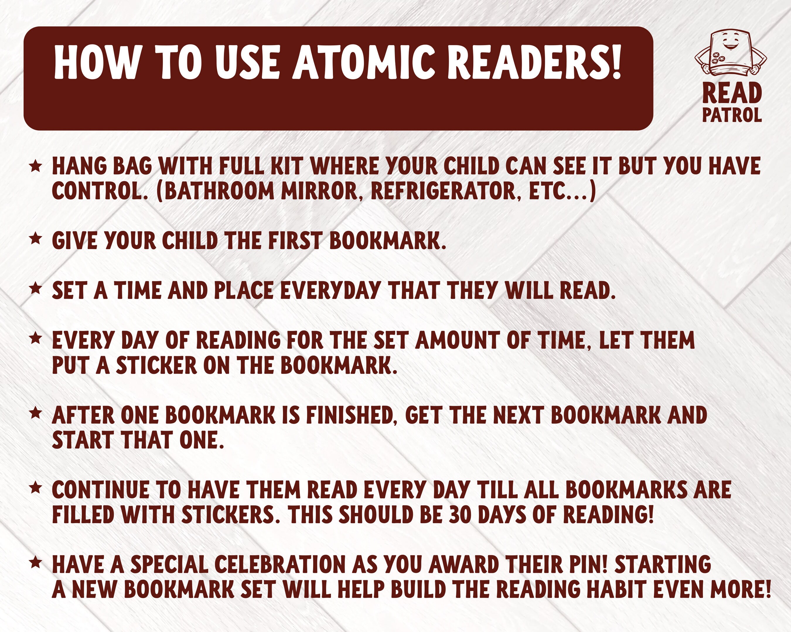 Reading Reward Tracker Student Encouragement Habit Builder Kids Book ...