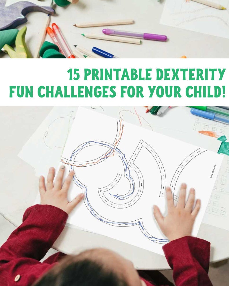 Printable Dexterity Trainers Children's Fine Motor Skills Hand-eye ...