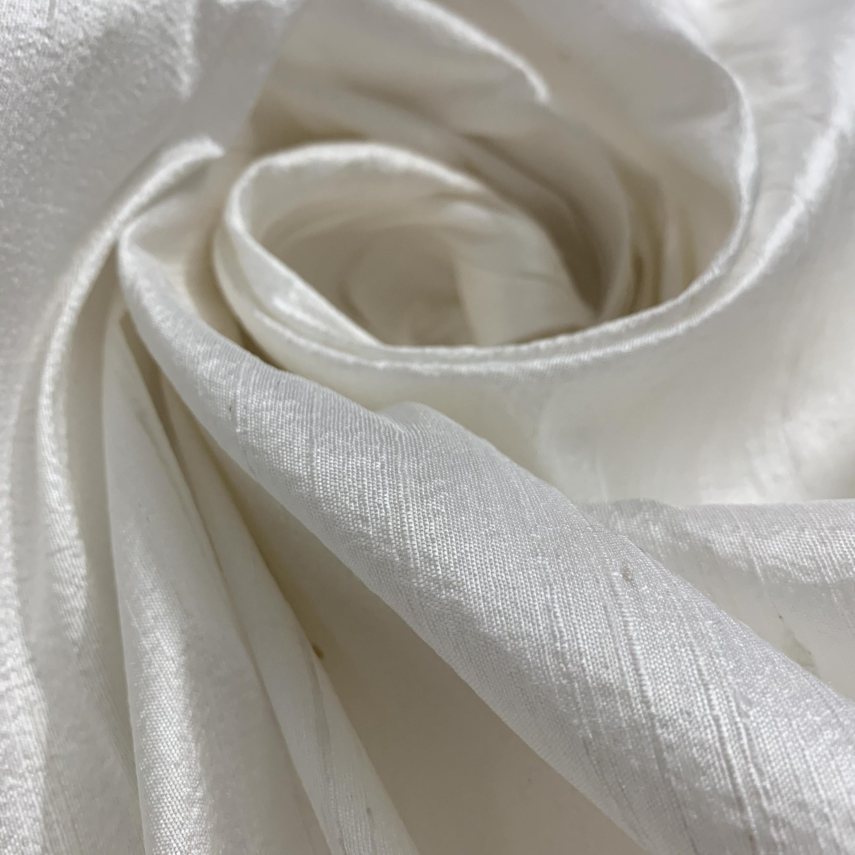 Tejido de seda pura blanca / tela de seda cruda / seda dupion | Etsy
